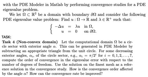 Solved With The Pde Modeler In Matlab By Performing