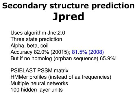 secondary structure prediction ppt download