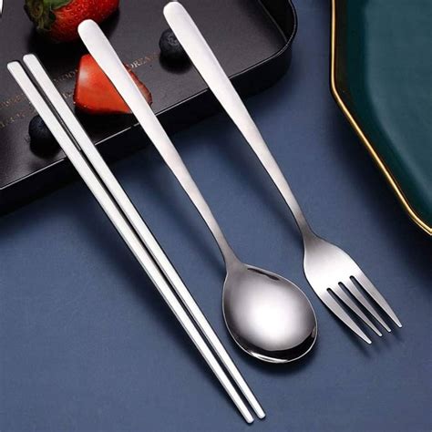 8 Piece Set Asian Table Spoons Korean Spoons Spoons 8 Pieces Stainless