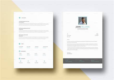 Professional Android Developer Resume Design Template In PSD Word