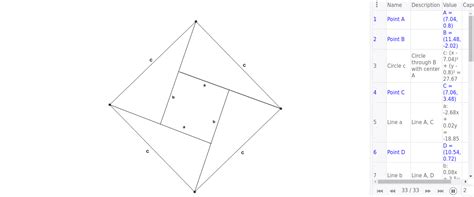 Pythagorean Theorem Proof GeoGebra