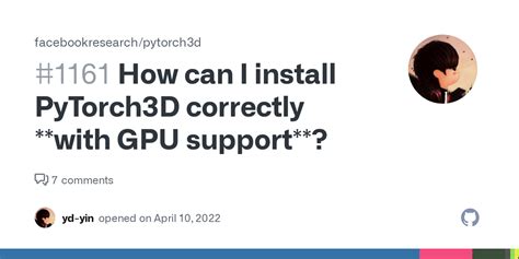 How Can I Install Pytorch3d Correctly With Gpu Support · Issue