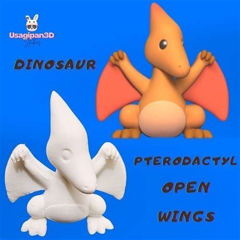 Dinosaur Pterodactyl Open Wings 3d Model 3d Printable Cgtrader