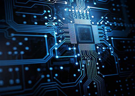 Digital Microchip Circuit Board Closeup Background Circuit Board Technology Background