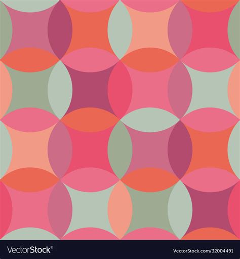 Simple Geometric Circles Seamless Pattern Vector Image