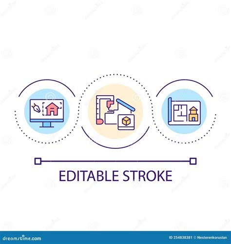 Software For Architectural Projects Loop Concept Icon Stock Vector