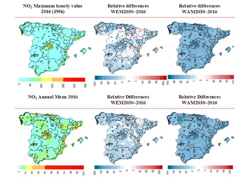 Concentration Maps µg M −3 Showing The 19th Highest Hourly Values Of