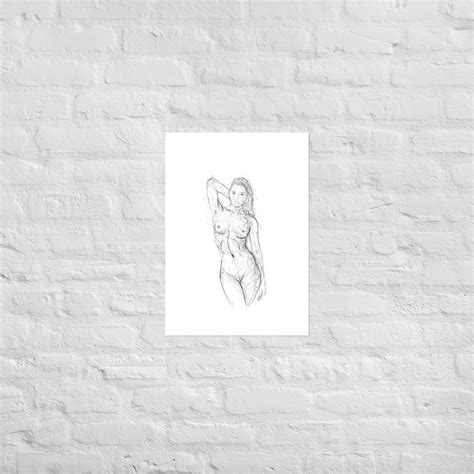 Minimalist Sensual Female Form Sketch Contemporary Art For Bedroom Or