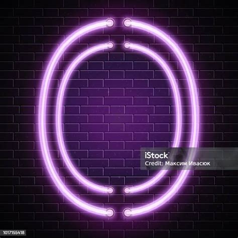 수 0입니다 동그라미 네온 빛입니다 벡터 일러스트입니다 빛나는 원 전구 광고 사인 포스터 배너 디자인 요소입니다 네온 알파벳 문자 0 0 0명에 대한 스톡 벡터 아트 및