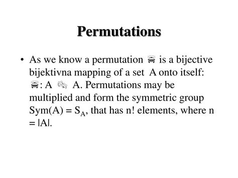PPT Exploring Permutations Cycles Notation And Characteristics PowerPoint Presentation ID