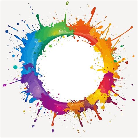 A Colorful Circle With Colored Paint And A Circle Of Paint With A