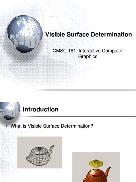 An Overview Of Common Visible Surface Determination Algorithms For 3d