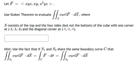 Solved Let Use Stokes Theorem To Chegg Com