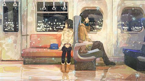 Gemi Original Vocaloid Bookbag Lights Looking Away 1boy 1girl