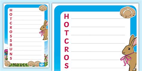 Hot Cross Buns Acrostic Poem Example Twinkl