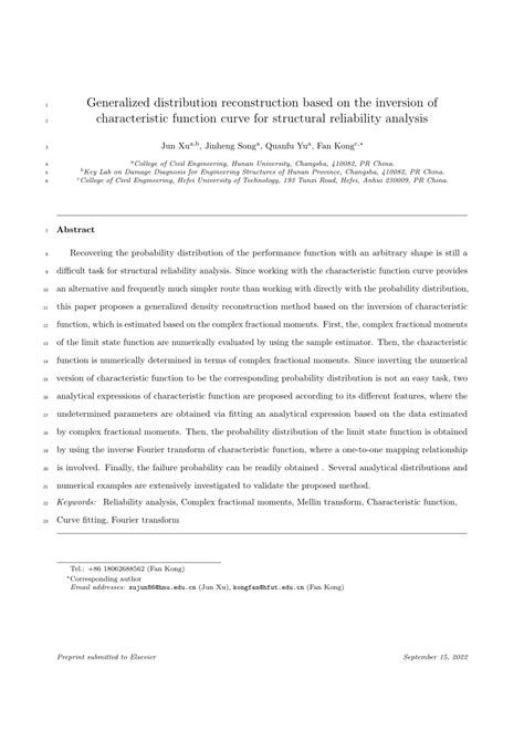 Pdf Generalized Distribution Reconstruction Based On The Inversion Of