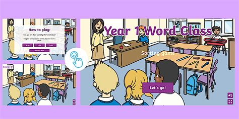 Year 1 Word Classes Interactive Sorting Activity Twinkl