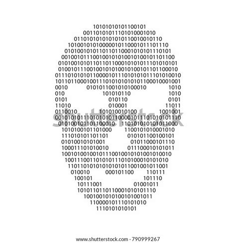 Binary Code Hacker Face Shape Malware Stock Vector Royalty Free Shutterstock