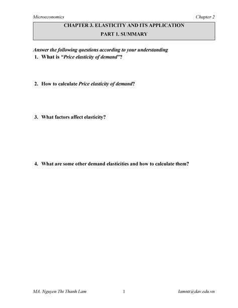 3 Chapter 3 Summary Exercises Chapter 3 Elasticity And Its