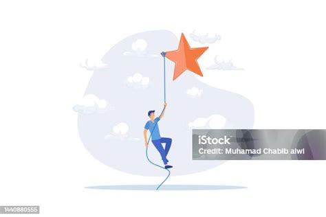 목표 또는 성공을 달성하기 위한 노력 비즈니스 또는 경력 성장을 얻기 위한 용기 또는 위험 감수 목표 달성 또는 임무 개념 완료 평면 벡터 현대 그림 가능성에 대한 스톡