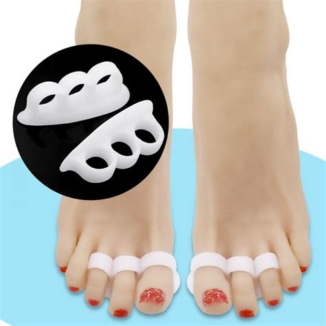2pcs1pair Gel Toe Separators Stretchers Alignment Overlapping Toes