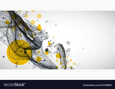 Abstract Flowing Wave Lines Design Element For Vector Image