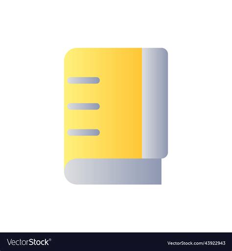 school notebook flat gradient two color ui icon vector image