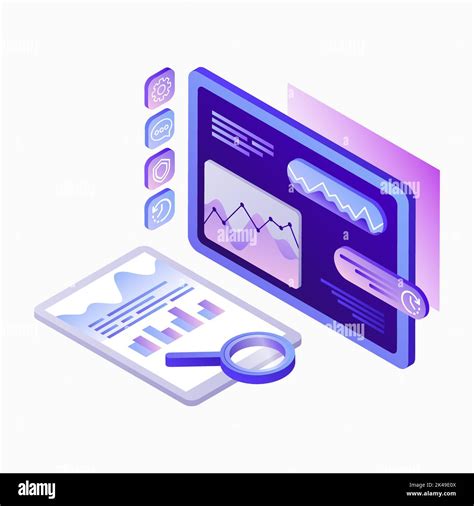 Systems For Data Analytics Illustration Data Analyse Diagram White Template Vector