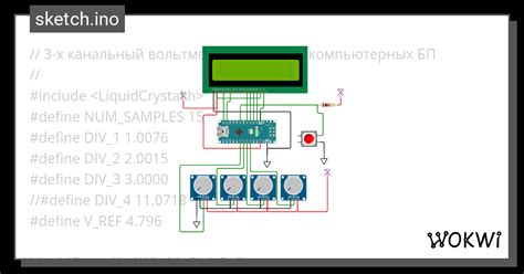 Voltmeter 3ch Wokwi Esp32 Stm32 Arduino Simulator