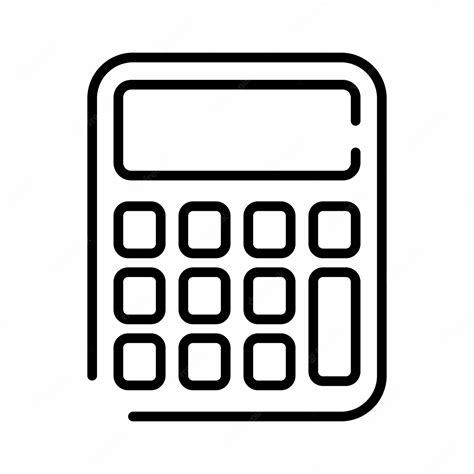 Premium Vector Calculator Thin Line Outline Icon Button