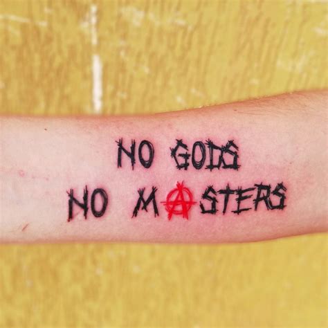 No Gods No Masters Tattoo