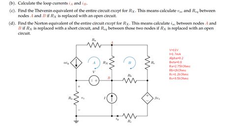Solved B Calculate The Loop Currents Ia And Ib C Find