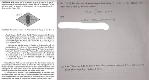 solved theorem 5 15 let d and d′ be metrics on a set x and