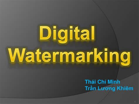 Ppt Digital Watermarking Powerpoint Presentation Free Download Id4330236