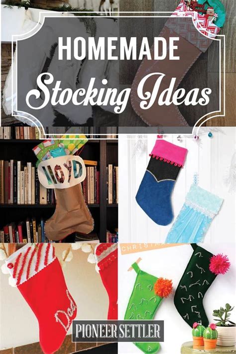 Homemade Stocking Ideas Making Stockings Christmas Easy Diy Homemade