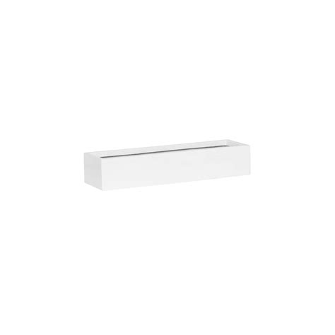 Outdoor Glossy Rectangular White Fiberstone Planter Etsy