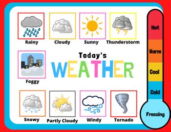 Weather Chart By The Brown Bear Book Club Teachers Pay Teachers