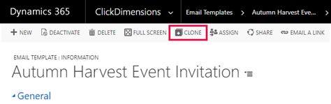 Clone An Email Template Clickdimensions Support