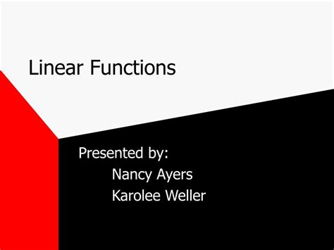 Ppt Linear Functions Powerpoint Presentation Free Download Id6601618