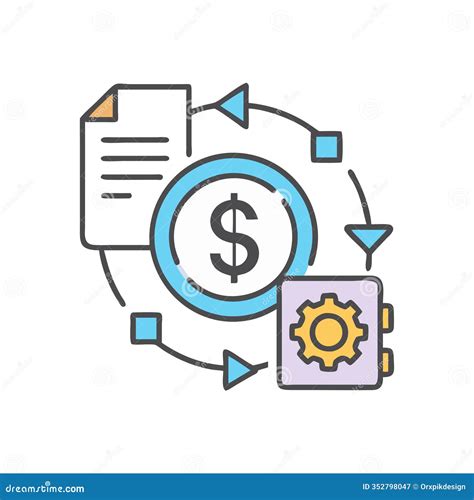 Cost Control Line Icons Collection Budgeting Analysis Reduction Optimization Monitoring