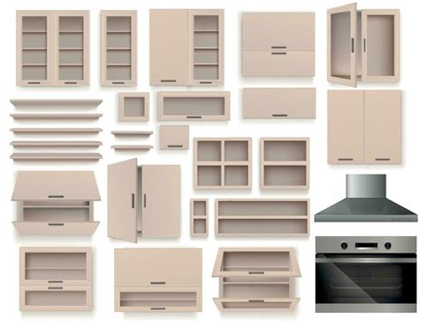 Cocina Mueble Elementos Conjunto 24853575 Vector En Vecteezy