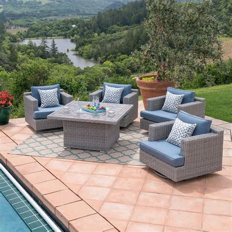 Sirio Niko 5 Piece Fire Chat Set Costco Outdoor Furniture Costco