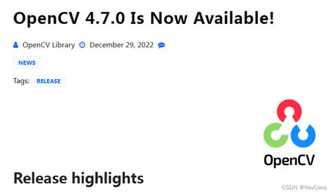 OpenCV 正式发布 opencv最新版本 CSDN博客