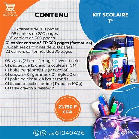 Kit Scolaire Tle Fournitures Scolaires à Prix Réduits Proximit Fourniture
