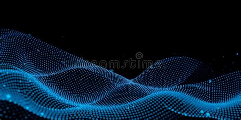 Abstract Blue Wave Pattern On A Black Background Stock Illustration Illustration Of Blue
