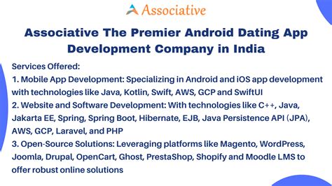 Associative The Premier Android Dating App Development Company In India Associative