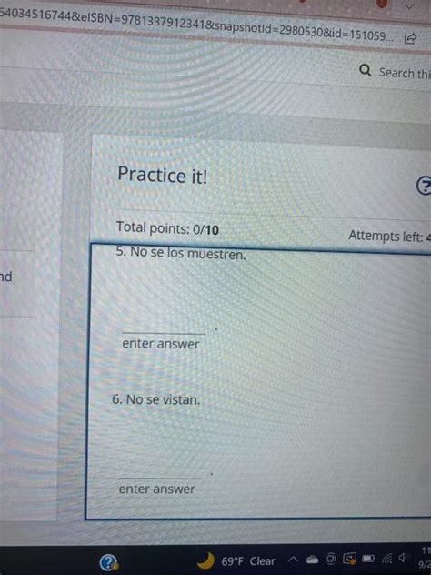 Practice It Total Points 0 10 1 No Me Lo Digan