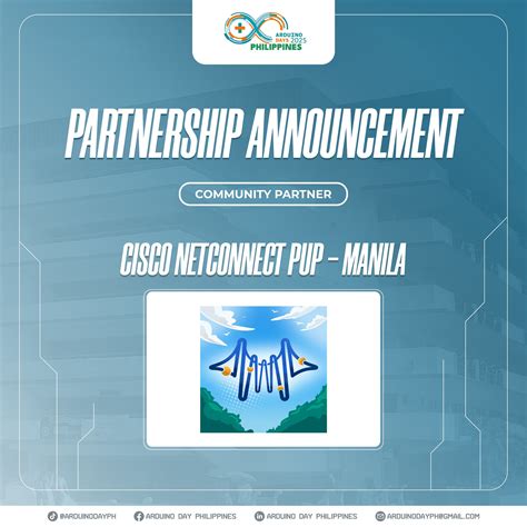 Arduino Day Philippines 𝗘𝘅𝗰𝗶𝘁𝗶𝗻𝗴 𝗔𝗻𝗻𝗼𝘂𝗻𝗰𝗲𝗺𝗲𝗻𝘁 🌟 Were Thrilled To Welcome 𝗖𝗜𝗦𝗖𝗢 𝗡𝗲𝘁𝗖𝗼𝗻𝗻𝗲𝗰𝘁