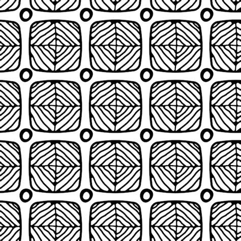 Premium Vector Abstract Monochrome Seamless Ethnic Pattern