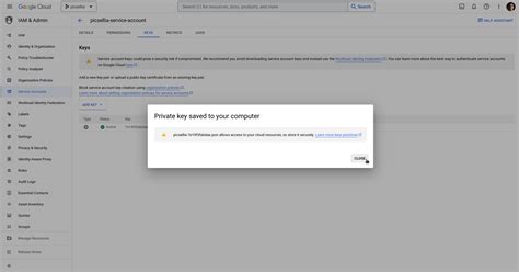 GCS Create Access Credentials